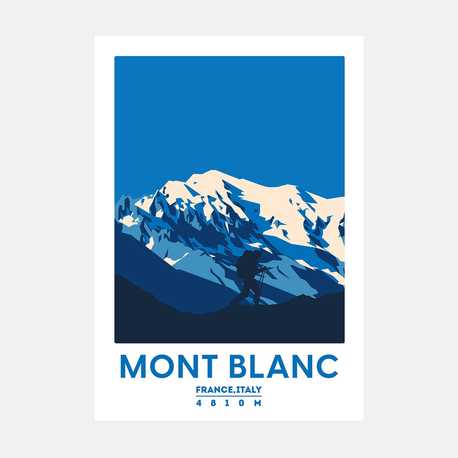 Mont Blanc Mountain Art Print by Natalie Ryan