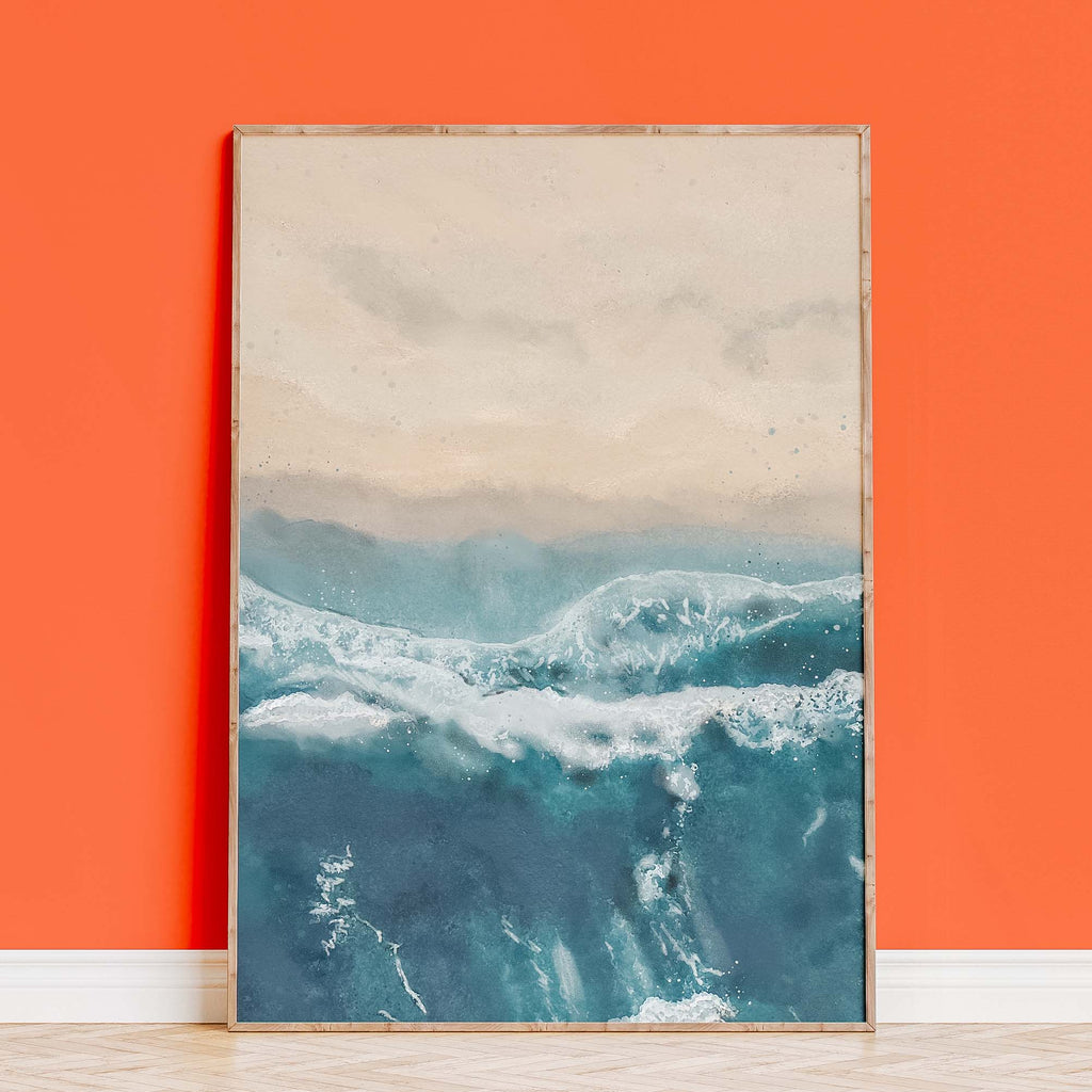 Sea and Sand Coastal Art Print by Natalie Ryan Design